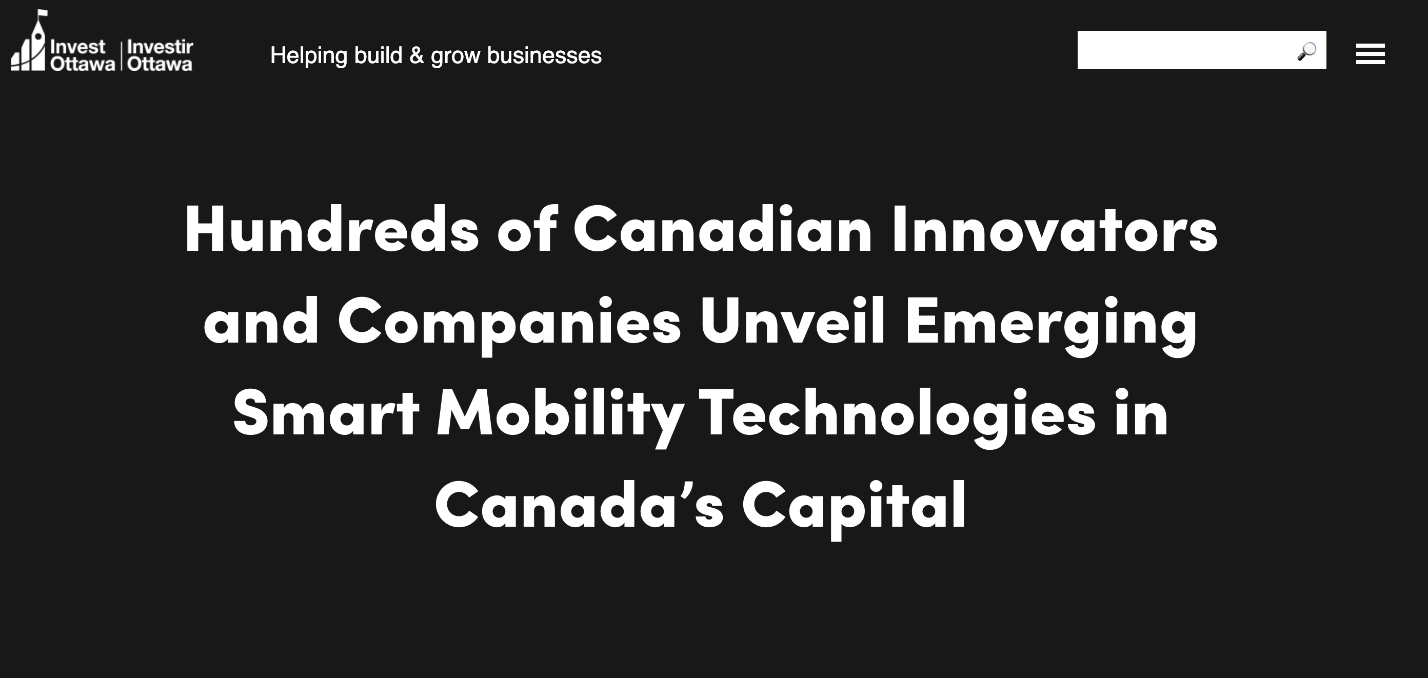 Hundreds of Canadian Innovators and Companies Unveil Emerging Smart ...